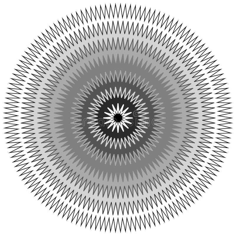 Edgy, Jagged Circular, Circle Element. Concentric Shapes with Di Stock ...