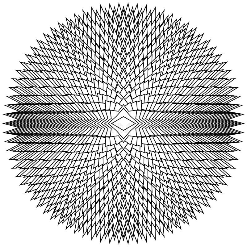 Edgy, Jagged Circular, Circle Element. Concentric Shapes Stock Vector ...