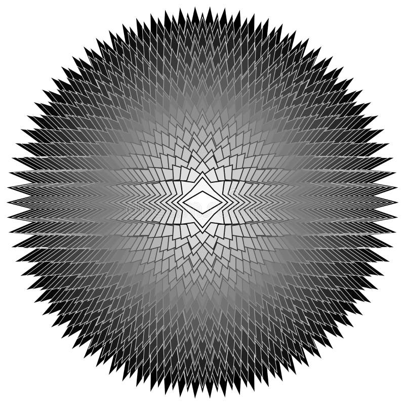 Edgy, Jagged Circular, Circle Element. Concentric Shapes Stock Vector ...