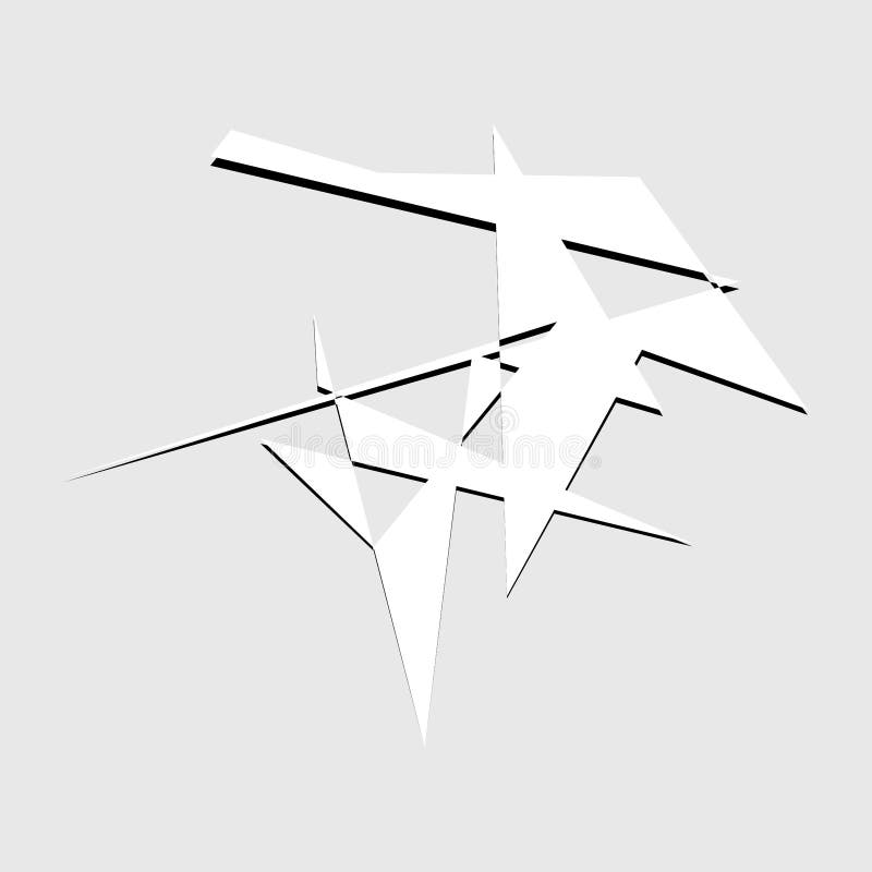 Edgy, Ruptured, Shatter, Splinter Shape, Design Element. Random ...