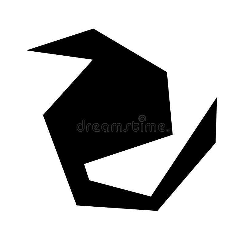 Edgy, Sharp, Chaotic, and Random Shape. Crushed, Distorted, Deformed ...