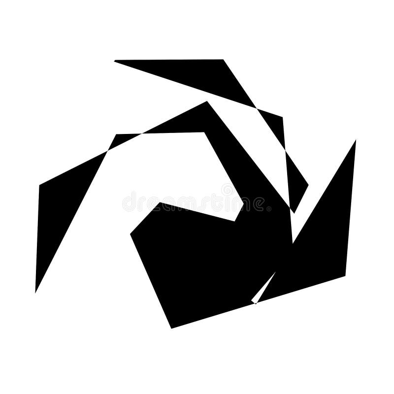 Edgy, Sharp, Chaotic, and Random Shape. Crushed, Distorted, Deformed ...