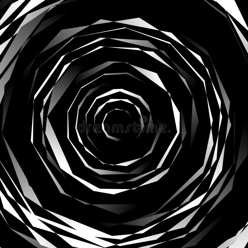 Edgy Spirally Texture. Abstract Monochrome, Geometric Pattern Stock ...