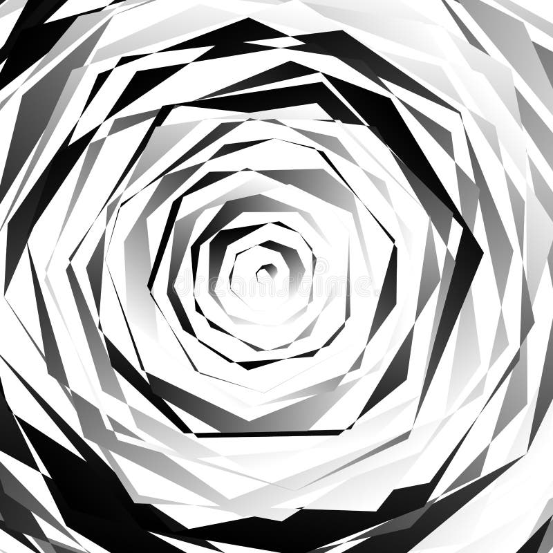 Edgy Spirally Texture. Abstract Monochrome, Geometric Pattern Stock ...