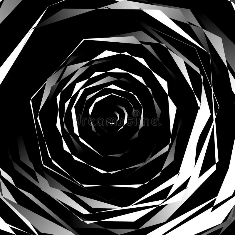Edgy Spirally Texture. Abstract Monochrome, Geometric Pattern Stock ...