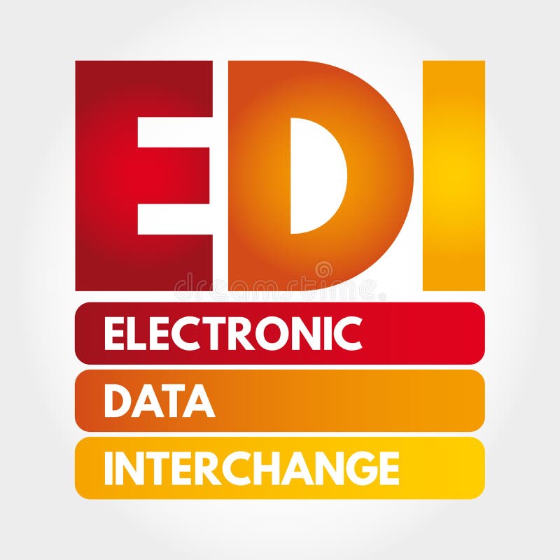 EDI - Electronic Data Interchange Acronym, Technology Concept ...