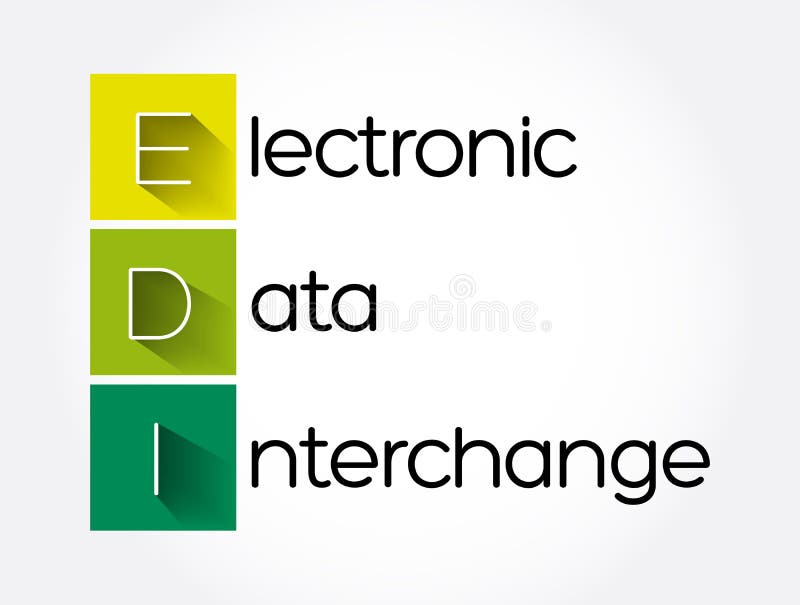 EDI - Electronic Data Interchange Acronym, Technology Concept ...