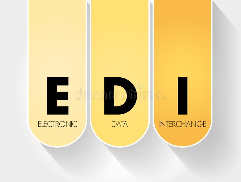 EDI - Electronic Data Interchange Acronym, Technology Concept ...