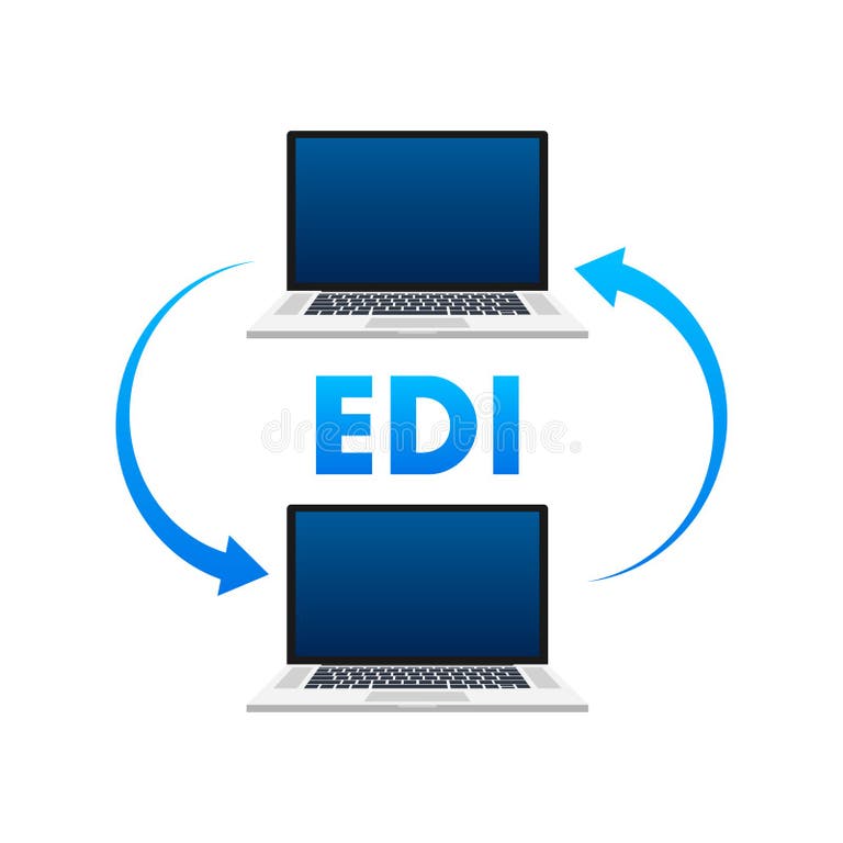 EDI - Electronic Data Interchange Sign, Label. Data Interchange. EDI ...