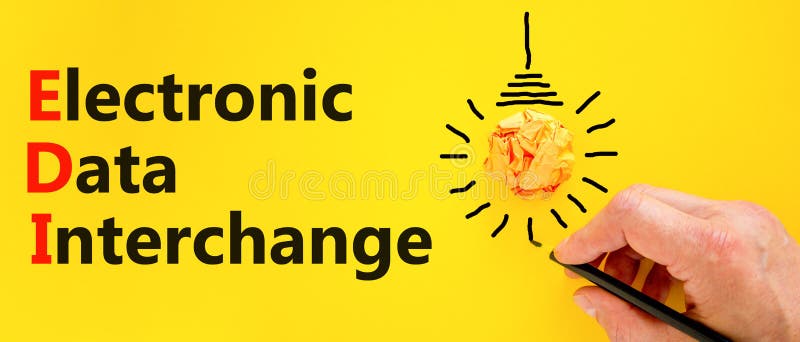 EDI Electronic Data Interchange Symbol. Concept Words EDI Electronic ...