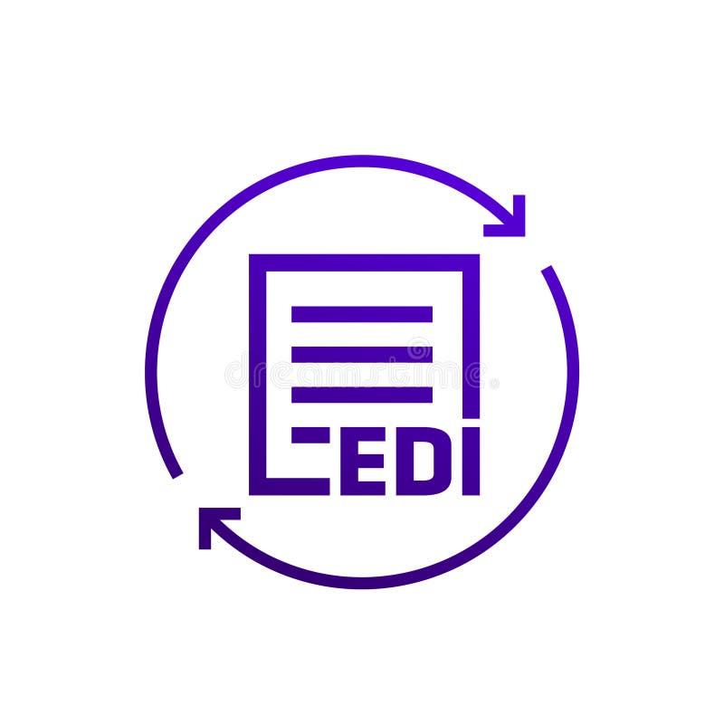 EDI Icon, Electronic Data Interchange Vector Stock Illustration ...