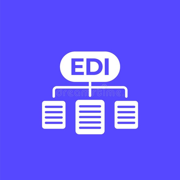 EDI Vector Icon, Electronic Data Interchange Stock Vector ...