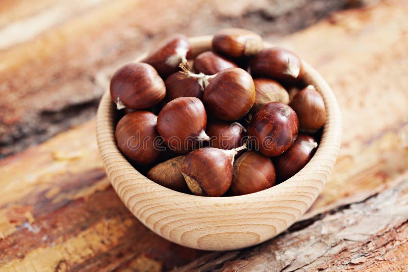 Edible chestnuts stock image. Image of round, fresh, closeup - 27766695
