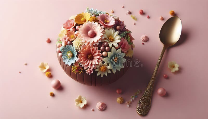 Edible Chocolate Sphere, Ai Generated Image Stock Image - Image of ...