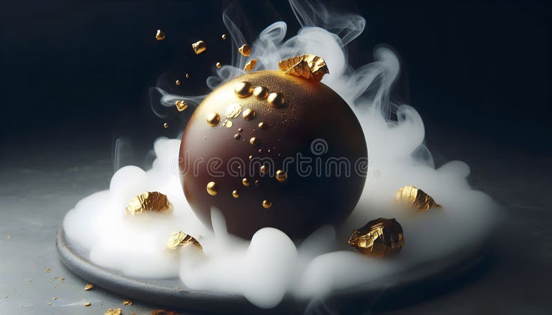 Edible Chocolate Sphere, Ai Generated Image Stock Photo - Image of ...