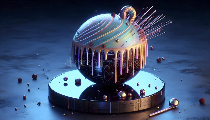 Edible Chocolate Sphere, Ai Generated Image Stock Photo - Image of ...