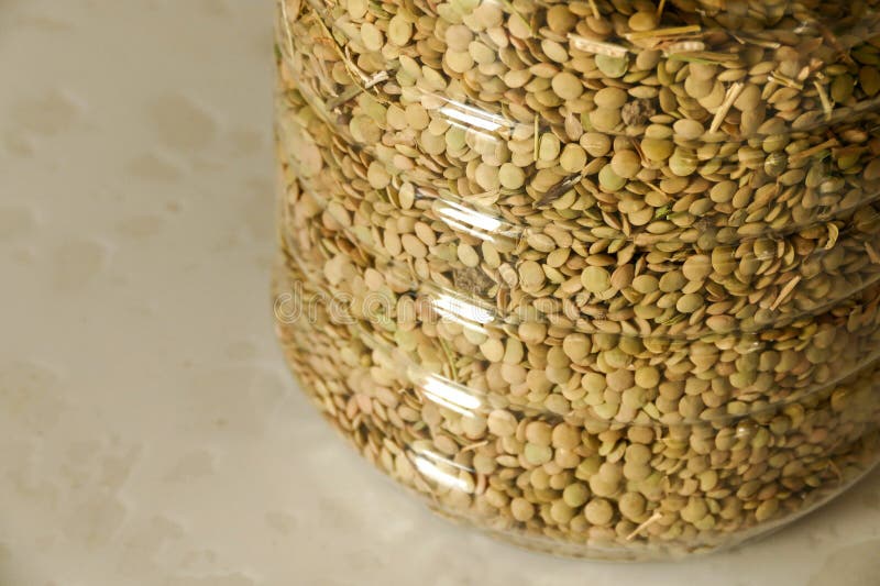 Edible Dried Lentils Organic Green Storage Box Stock Photos - Free ...