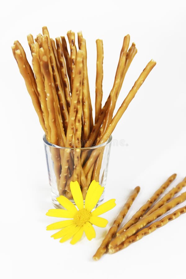 Edible Dry Snack Sticks with Salt a Sprinkles Stock Photo - Image of ...