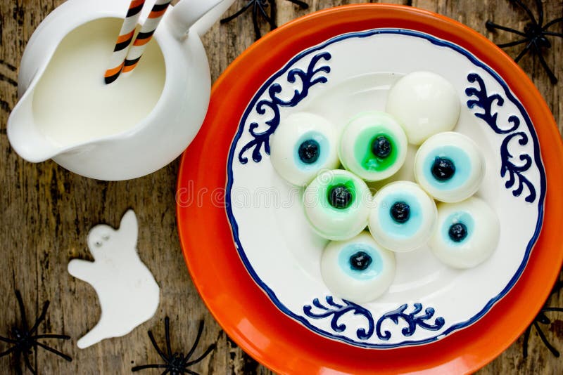 Edible Eyeball on Halloween Party for Kids Stock Image - Image of jelly ...