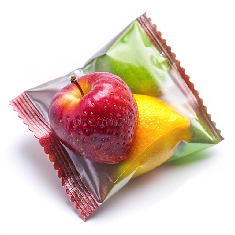 Edible Fruit Snack Wrapper that Dissolves after Use Stock Illustration ...