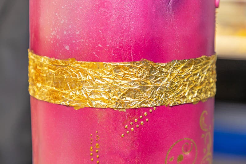 Edible Gold stock photo. Image of gold, cake, foil, ribbon - 193481274