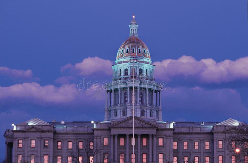 Edifício Do Capitólio Do Estado, Denver, CO Foto de Stock - Imagem de ...