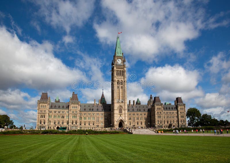 Edifícios Do Parlamento Em Ottawa, Canadá Foto de Stock - Imagem de ...