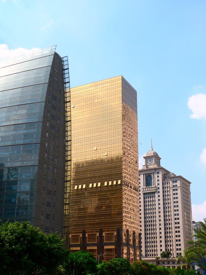Edifice stock image. Image of tree, china, blue, three - 26462449