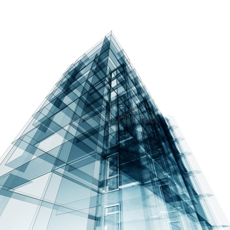 Edificio abstracto stock de ilustración. Ilustración de perspectiva - 93794252