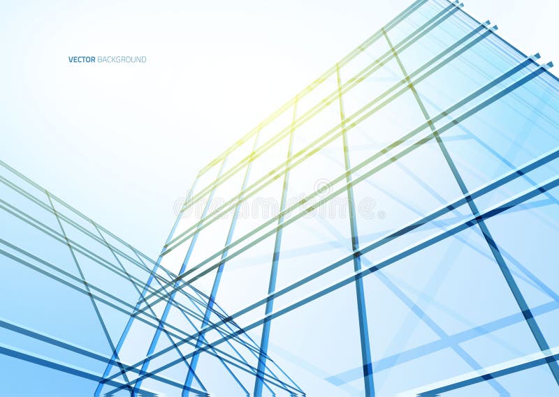 Edificio Abstracto De Las Líneas Ilustración del Vector - Ilustración ...