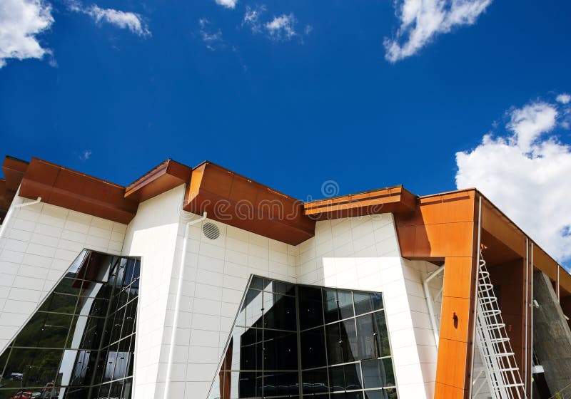 Edificio De Alta Tecnología Moderno Del Estilo Foto de archivo - Imagen de grande, azul: 57088440