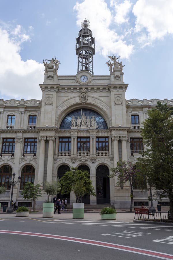 Edificio De Correos Post Office Building in Valencia Editorial Photo - Image of plaza, apartment ...