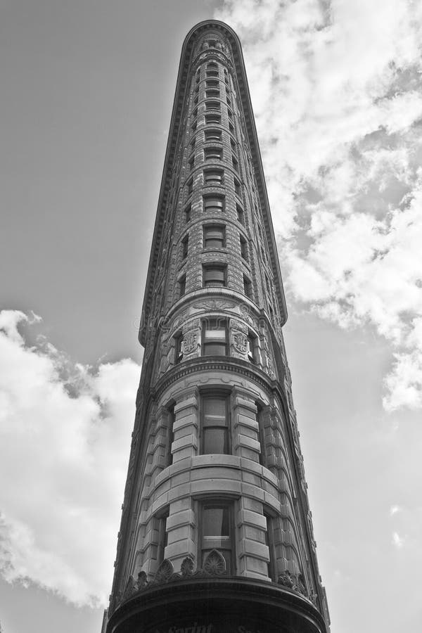 Edificio Flatiron En Nueva York - Blanco Y Negro Foto de archivo ...