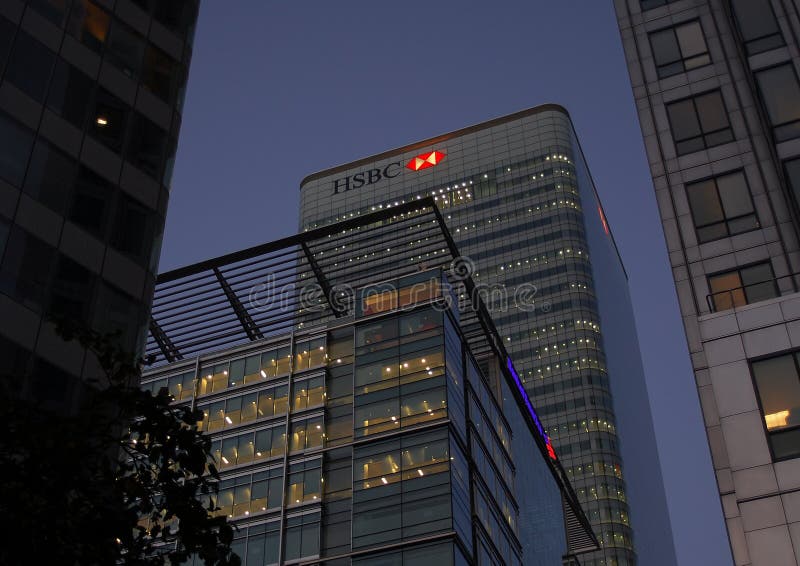 Edificio De HSBC En Canary Wharf Imagen editorial - Imagen de londres ...