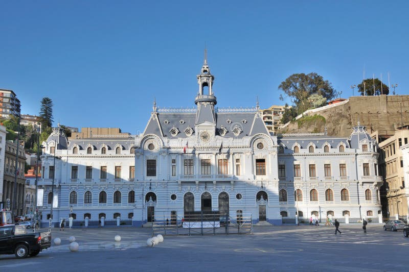 Edificio De La Comandancia En Jefe De La Armada De Chile in Valparaiso Stock Image - Image of ...