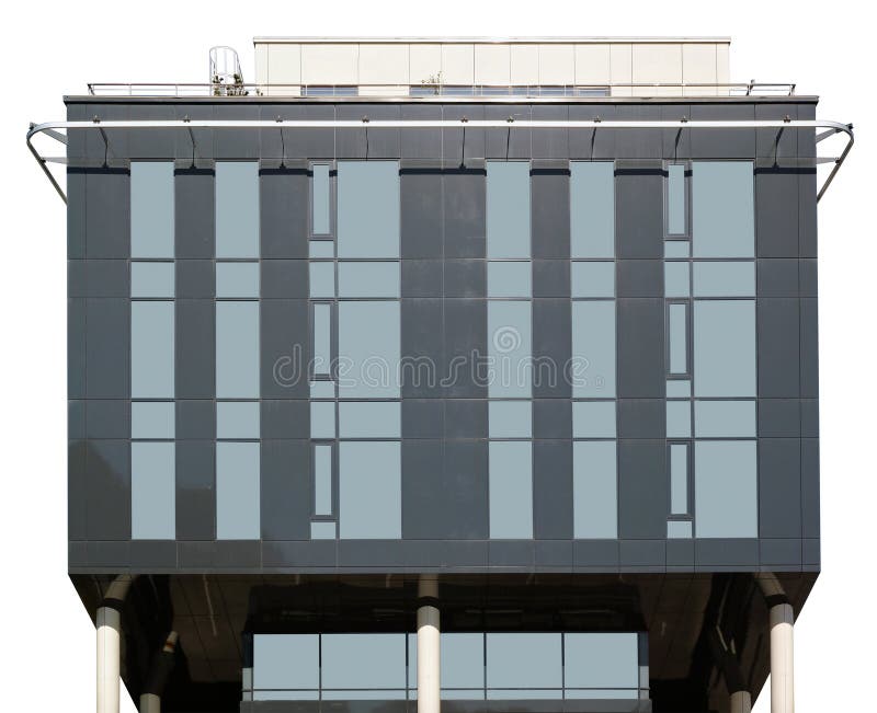 Edificio De Oficinas Negras Sobre Columnas De Concreto Aisladas Imagen de archivo - Imagen de ...