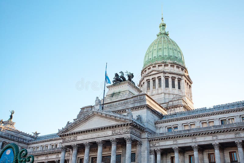 Edificio Del Congreso En Buenos Aires Foto de archivo - Imagen de ...