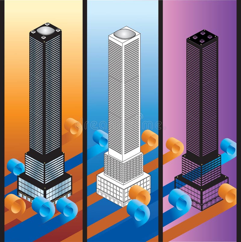 Edificio del vector ilustración del vector. Ilustración de dimensional ...