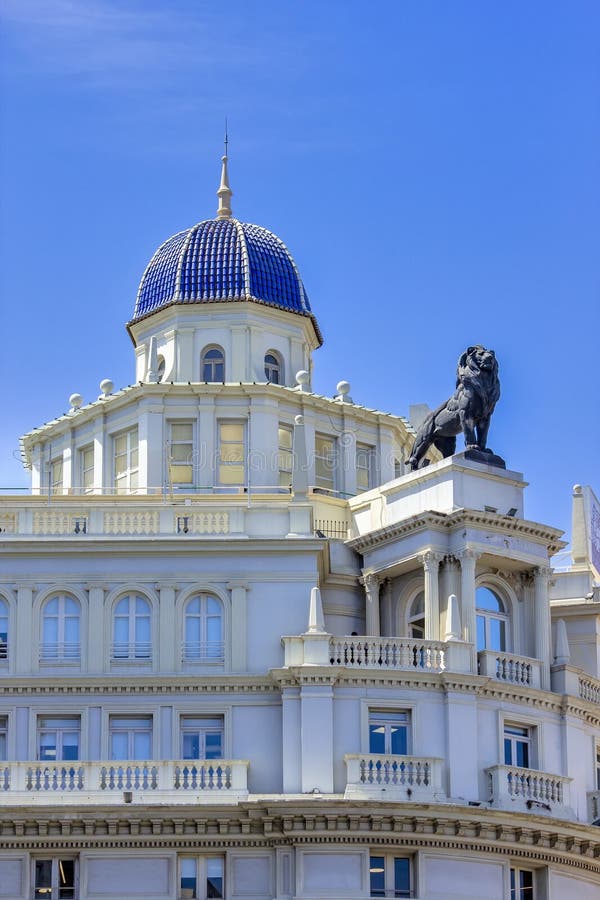 Edificio Generali, Located in Plaza Del Ayuntamiento, Valencia, Spain Stock Photo - Image of ...