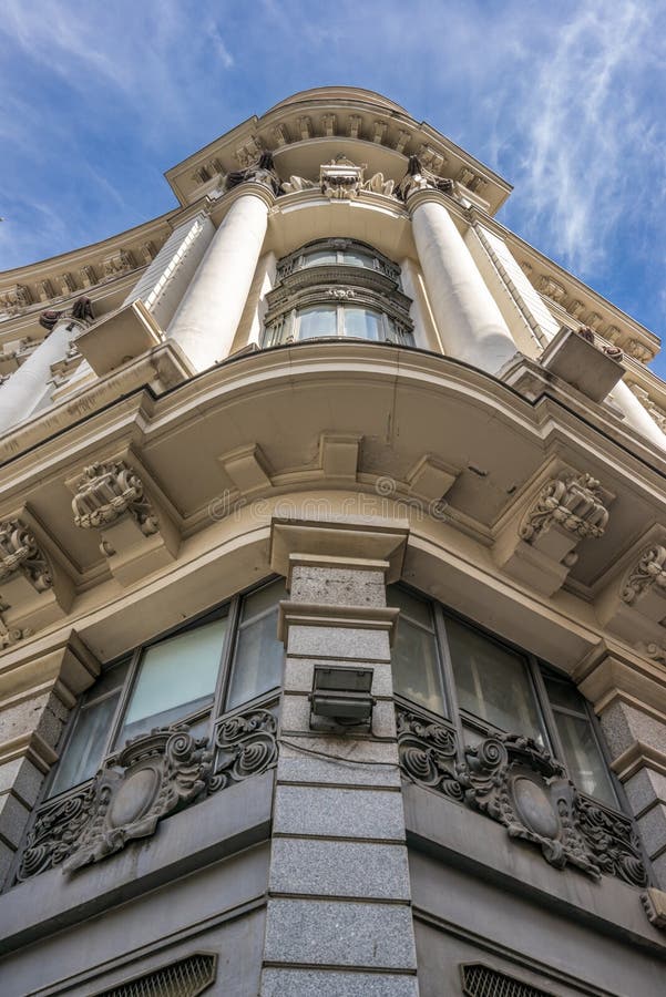 Edificio Meneses Building. Located in Plaza De Canalejas, Madrid Spain. Editorial Stock Photo ...