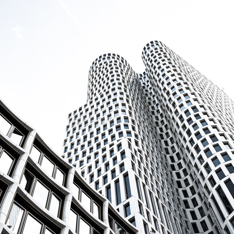 Edificio Moderno Exterior En Blanco Y Negro Foto de archivo - Imagen de ...