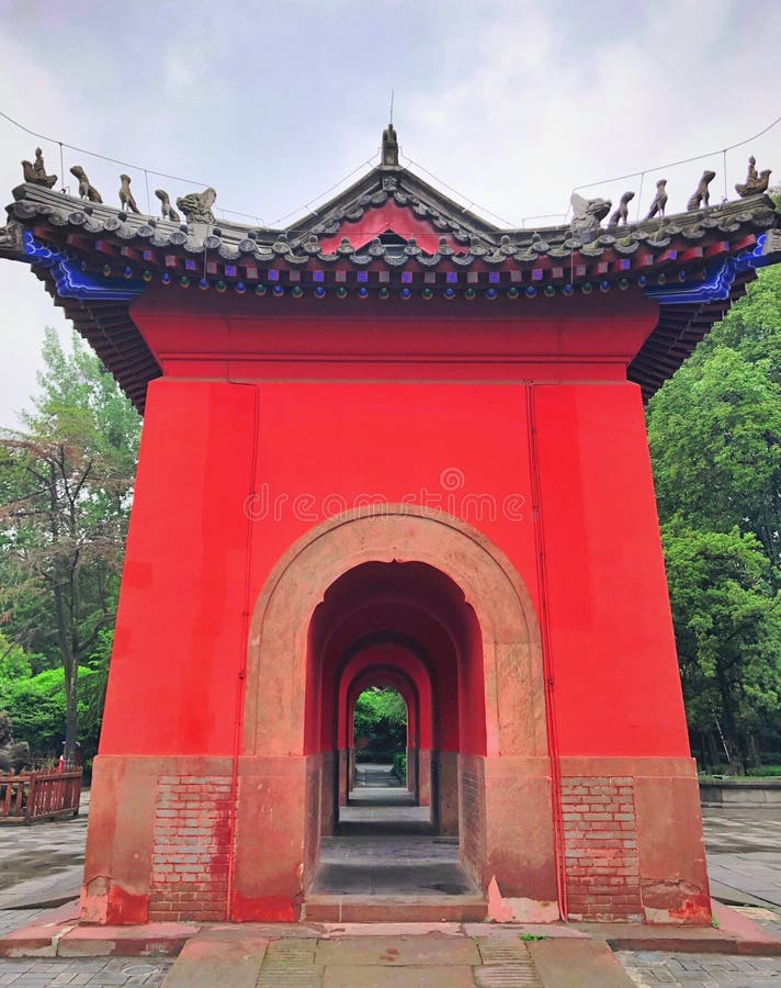 Steles Del Templo Del Wuhou De Chengdu Imagen de archivo - Imagen de ...