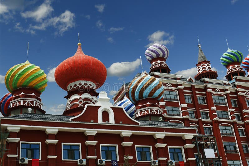 Edificio ruso tradicional foto de archivo. Imagen de paisaje - 122769718