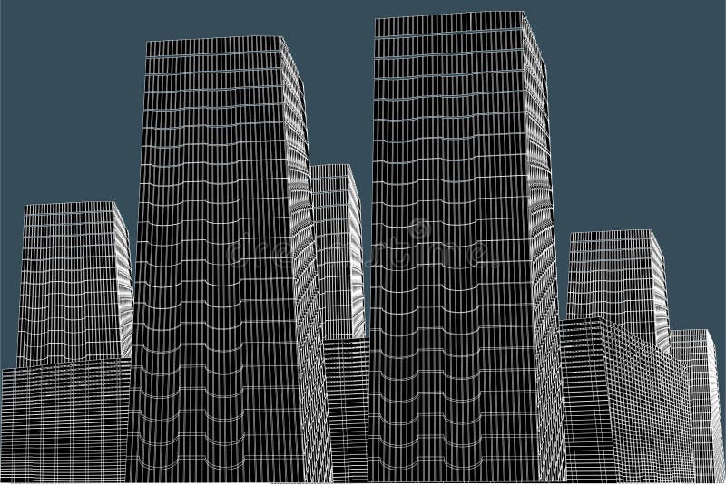 Edificios abstractos ilustración del vector. Ilustración de cubierta ...