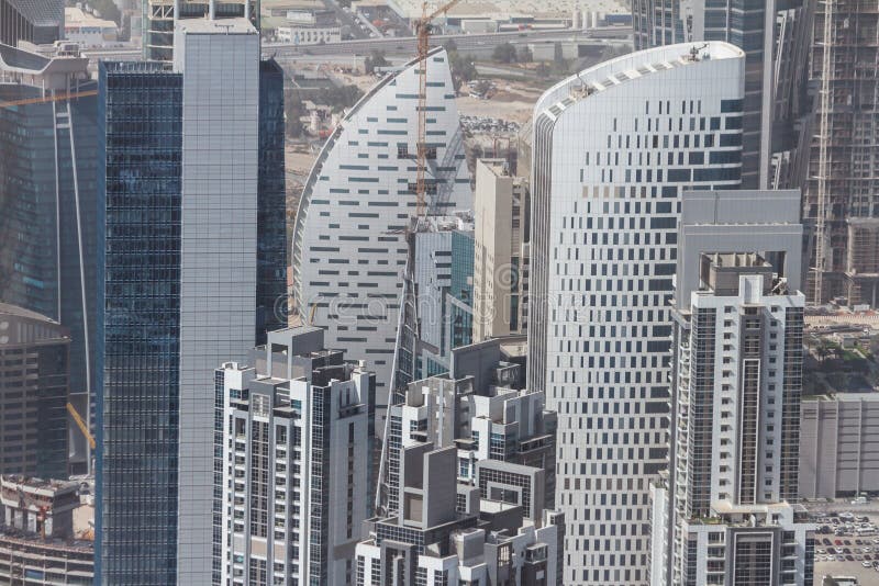 Edificios Abstractos Que Ven Desde Arriba En Sheikh Zayed Road, Dubai ...