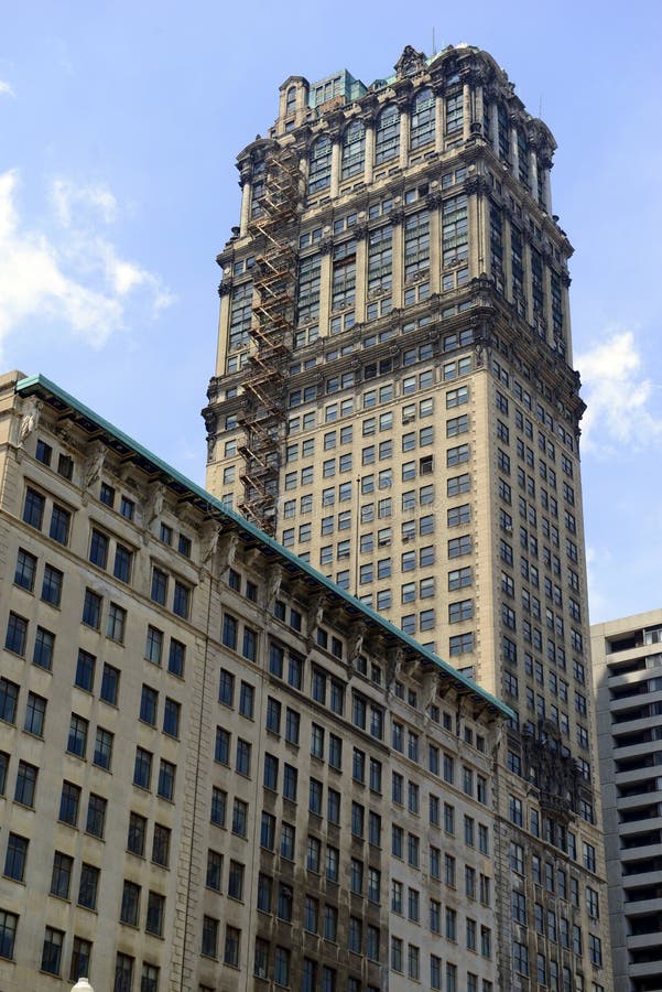 Edificios Comerciales En Detroit, Michigan Imagen de archivo - Imagen ...