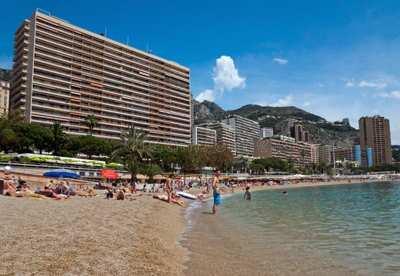 Edificios De Mónaco - De Monte Carlo De La Playa De La Ciudad Foto de ...