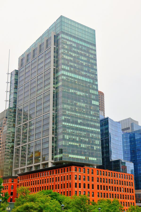 Edificios Del Centro De Boston Fotografía editorial - Imagen de paisaje ...