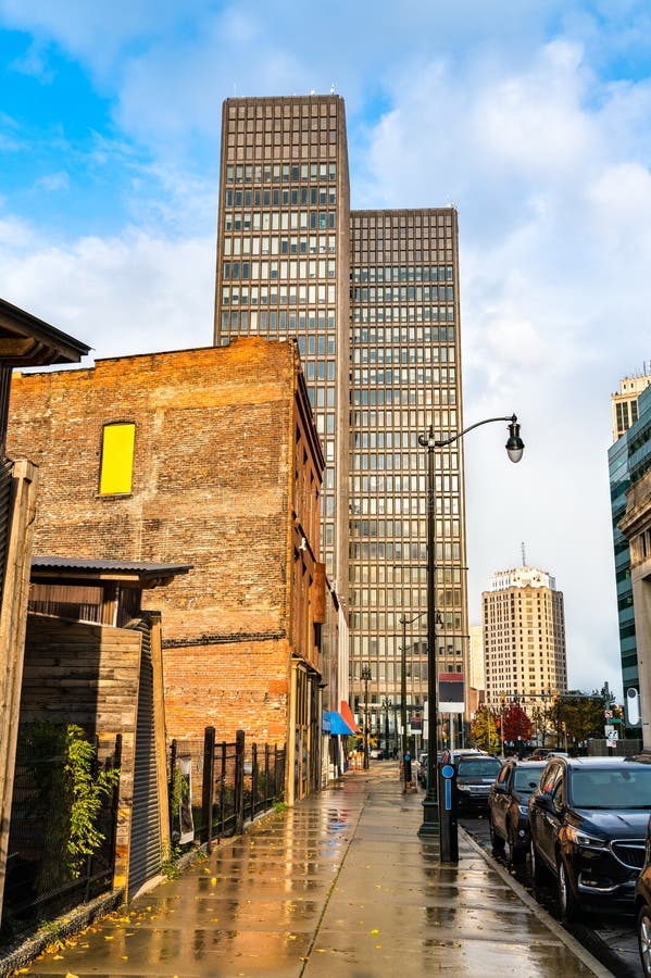 Edificios Históricos En El Centro De Detroit Michigan Fotografía ...