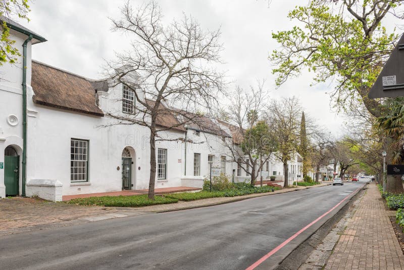 Edificios Históricos En La Calle De Dorp En Stellenbosch Imagen de ...
